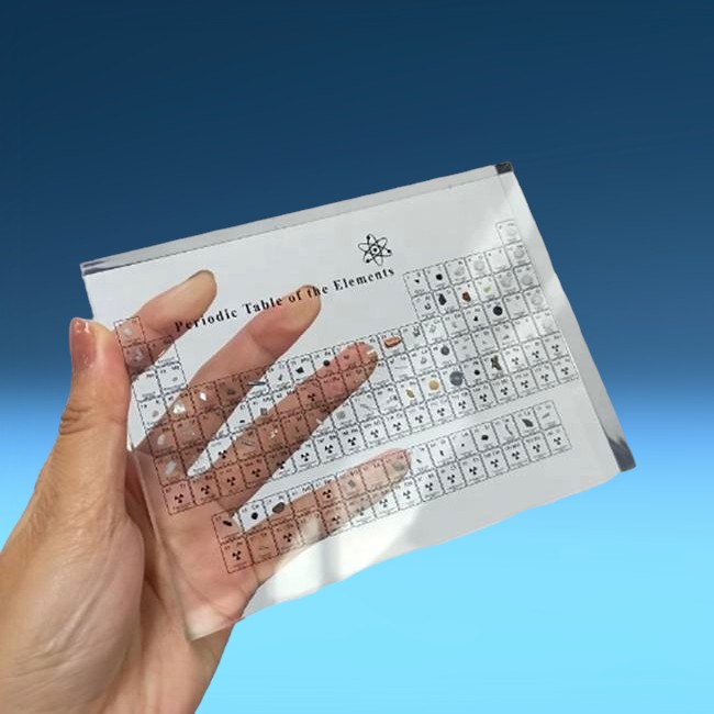 Tabel periodic elemente chimice, material acrilic, transparent ...
