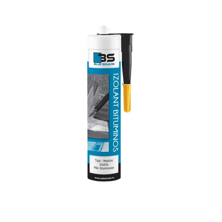 Izolant bituminos Blue Square, aplicare cu pistol, 310 ml, negru - eMAG.ro