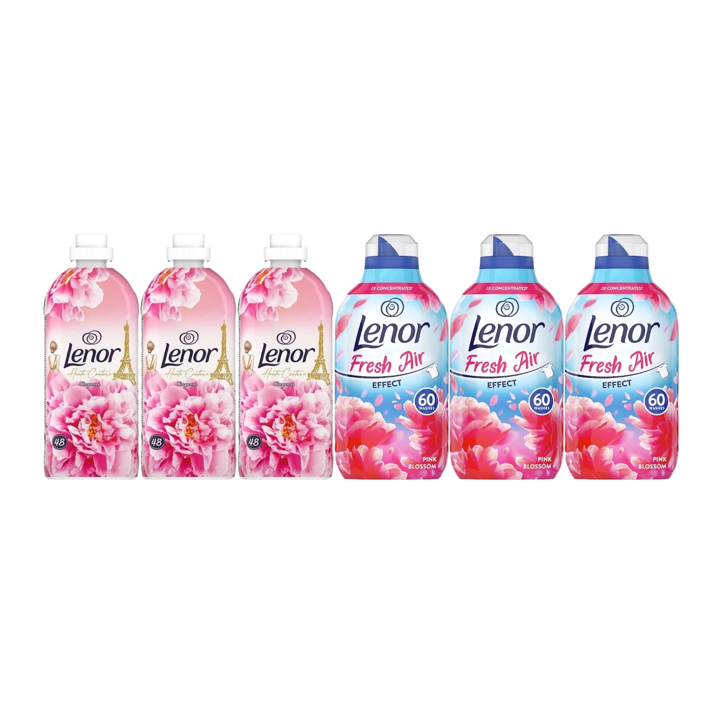 Комплект 6 x Lenor Balsam Rufe, 3 x L'Ingenue 1.2L 48 пранета, 3 x Pink ...