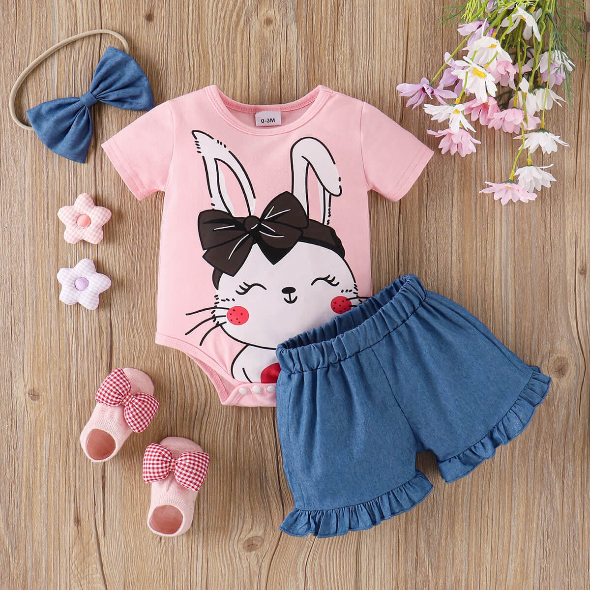 Compleu pentru bebe fetita SWEETY-RABBIT - eMAG.ro