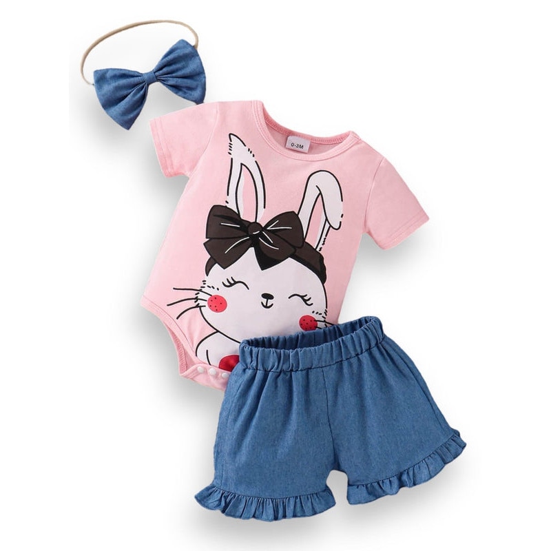 Compleu pentru bebe fetita SWEETY-RABBIT - eMAG.ro