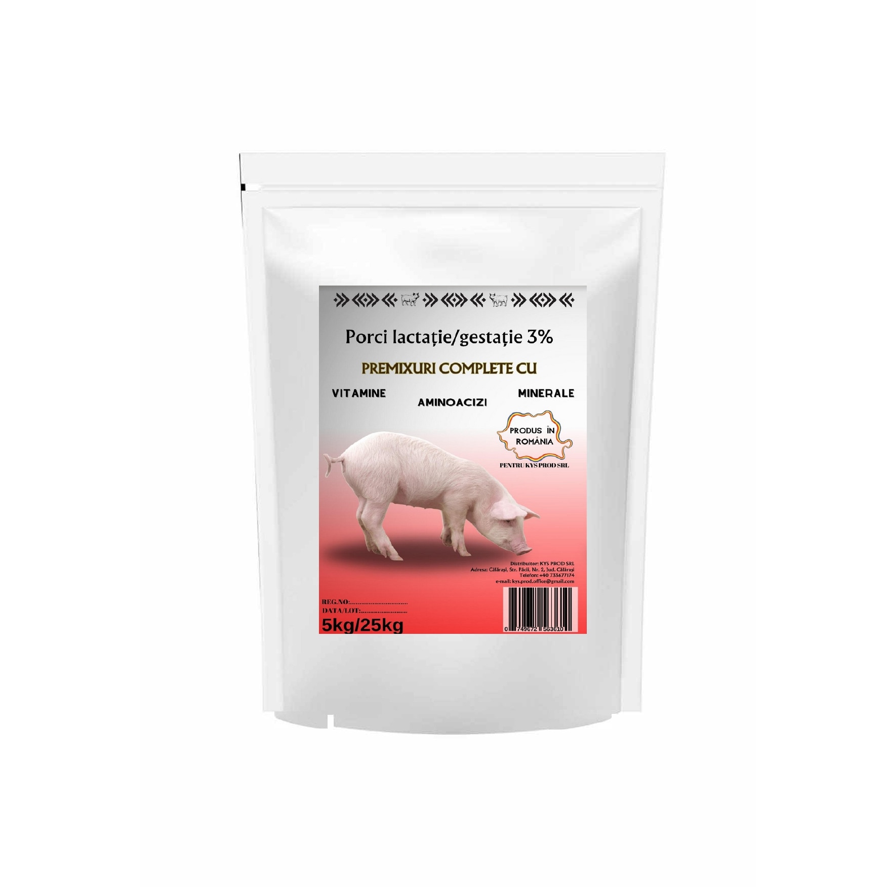 Hrana animale de ferma, Kys Prod, Premix 3 % Porci lactatie si gestatie ...