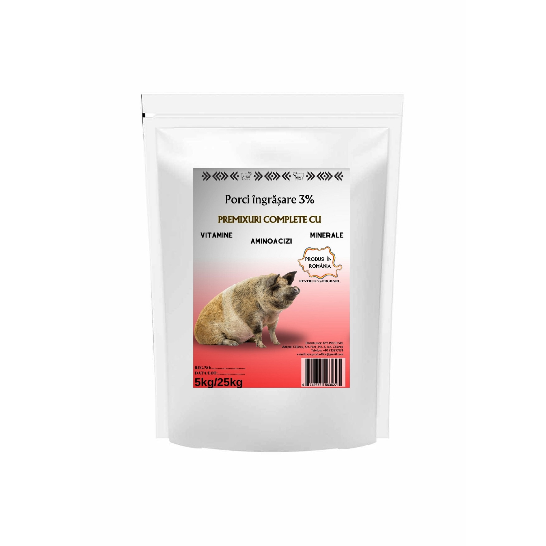 Hrana animale de ferma, Kys Prod, Premix 3 % Porci crestere si ...