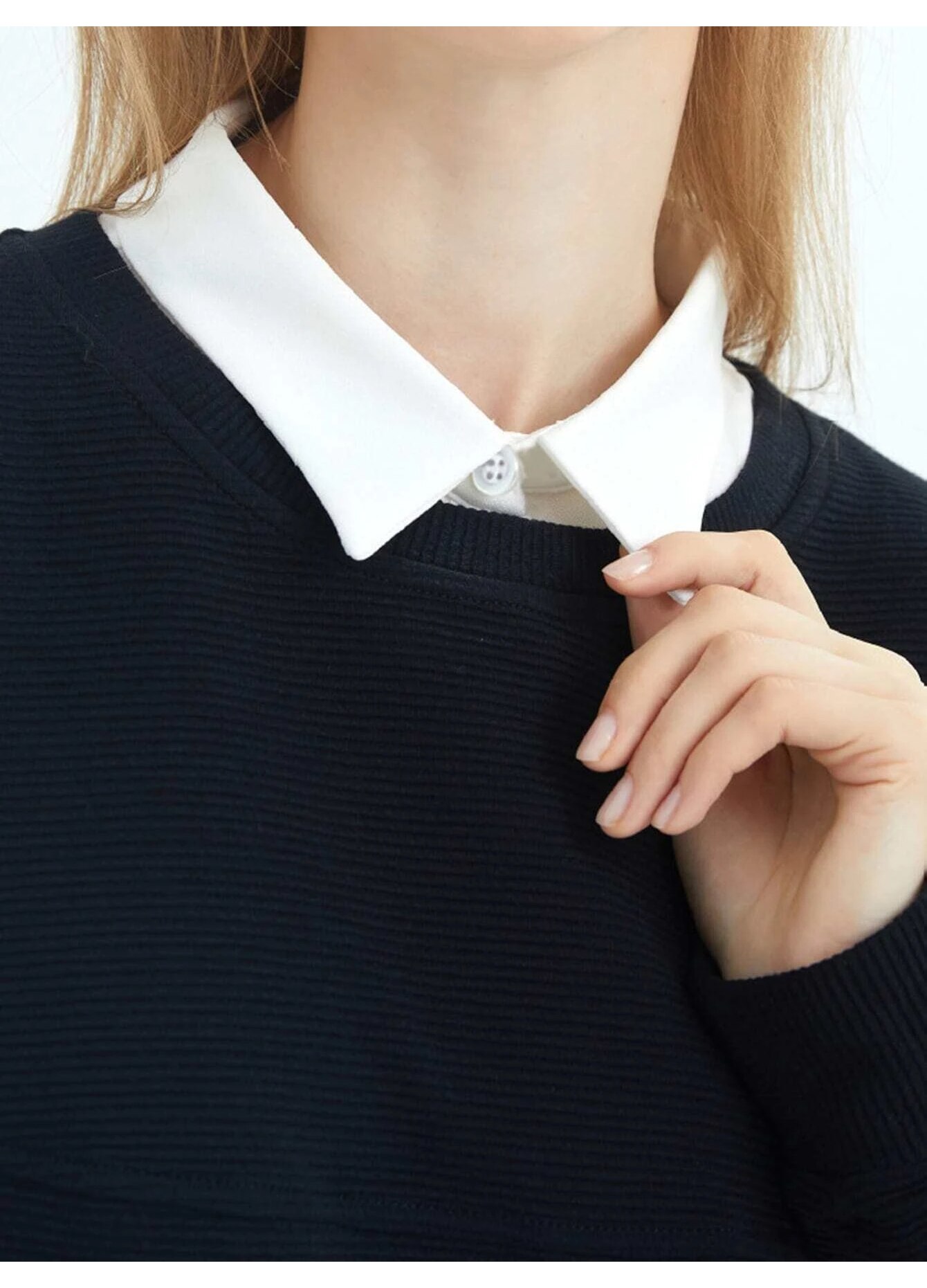 Guler de camasa detasabil, clasic, alb, cu bretele, marime universala ...