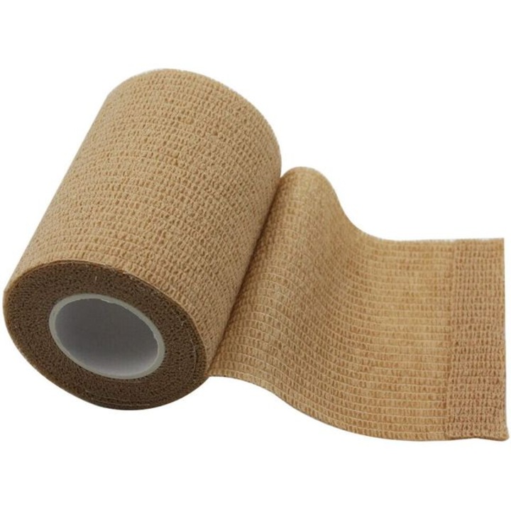 Bandaj elastic autoadeziv fara Latex Pressio bej 5cm x 4.5m - eMAG.ro