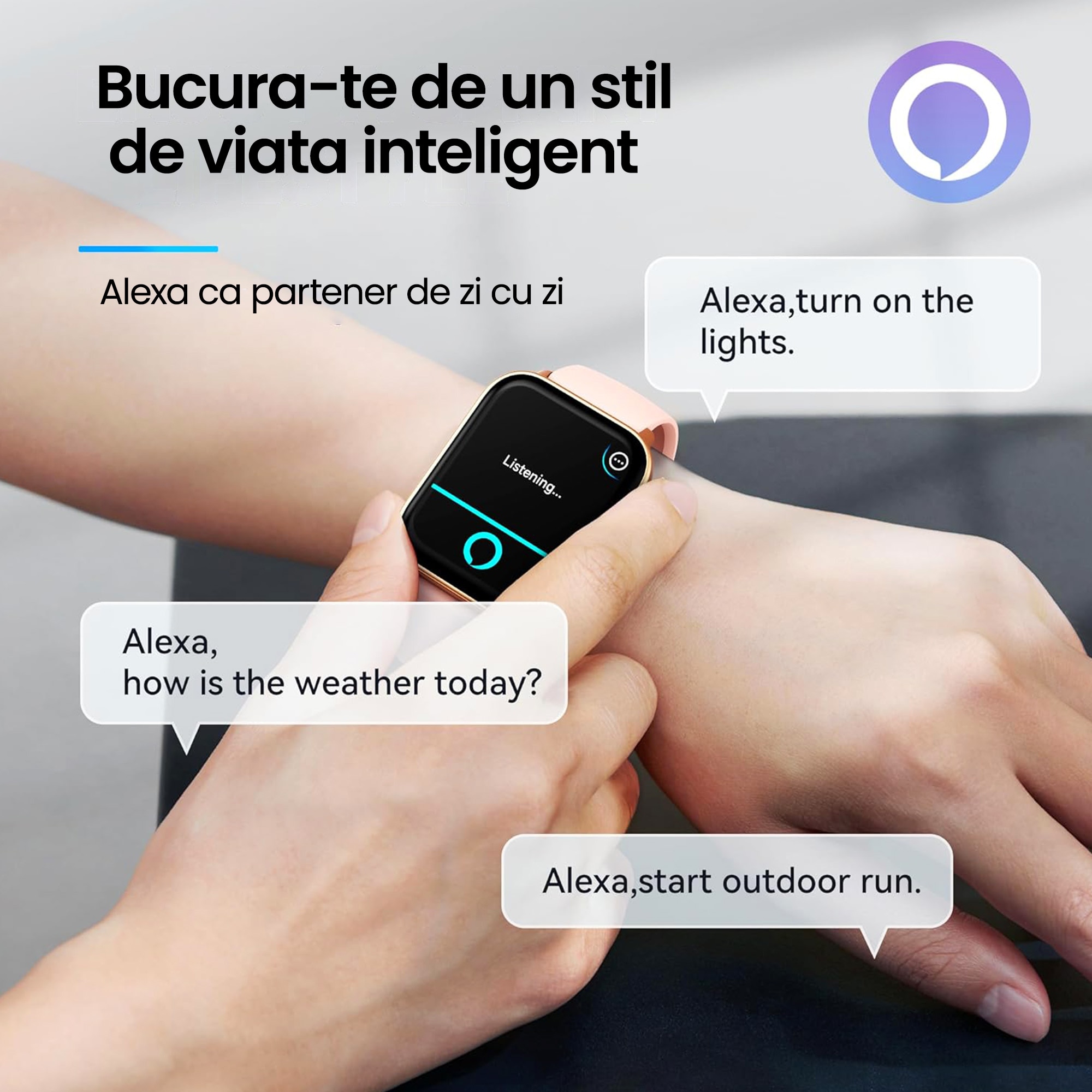 Ceas smartwatch dama, Inteligent cu Multiple functii fitness ...