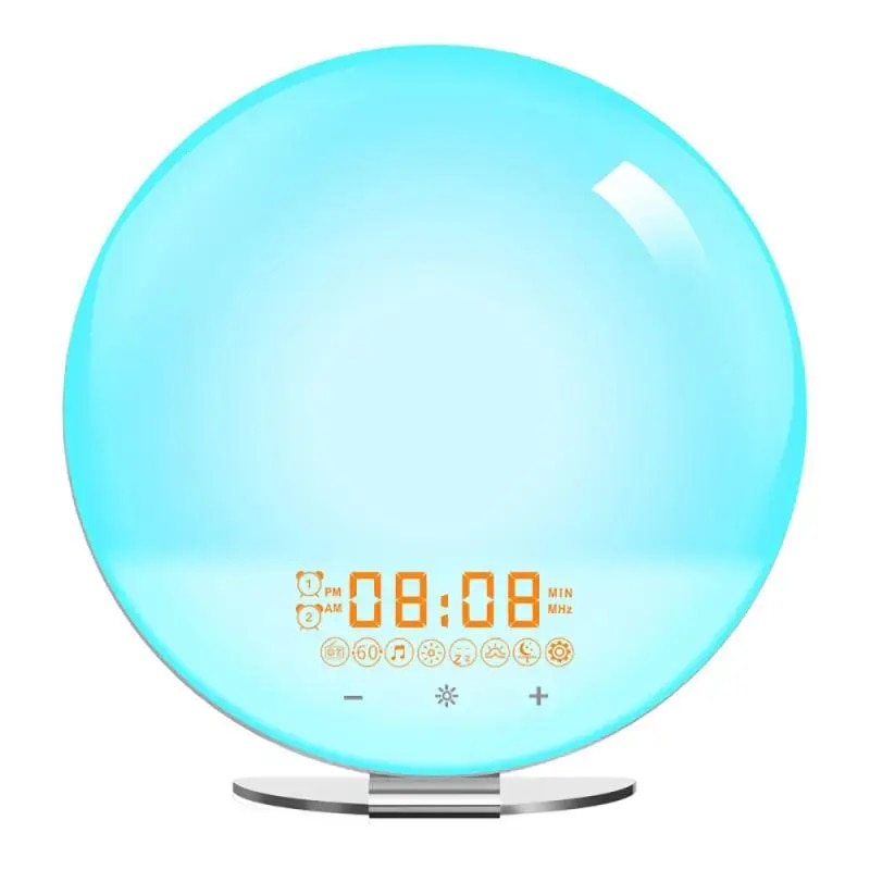 Lampa LED Inteligenta, Siegdorn, Radio FM cu Ceas si Alarma, Simulare ...