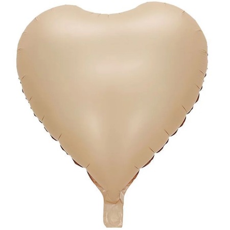 Balon folie in forma de inimioara, 45 cm, Crem - eMAG.ro