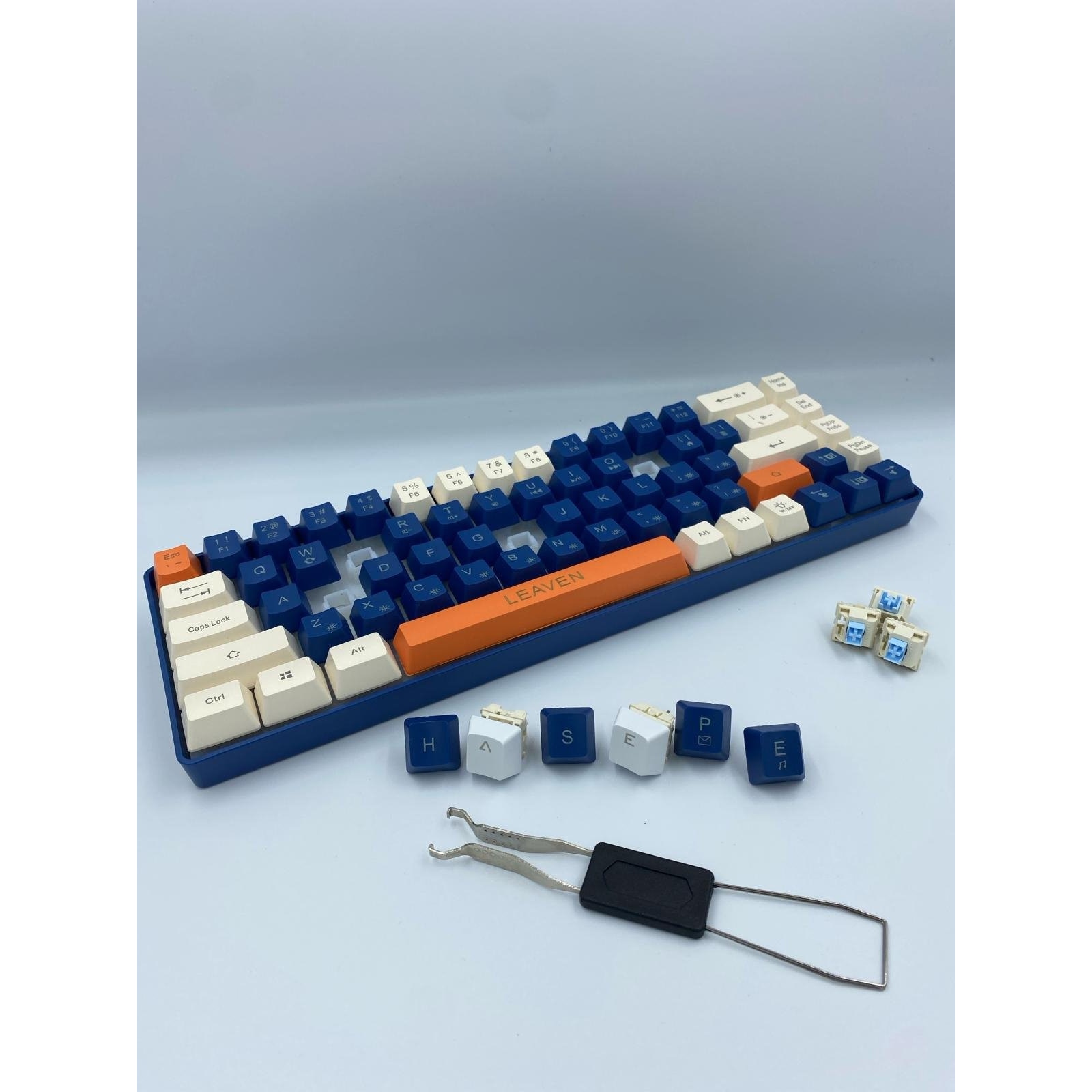 Клавиатура за игри, Leaven K680 Blue Edition, RGB осветление ...