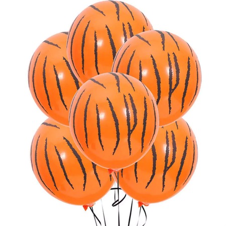 Balon Jungle, diverse modele, 30 cm, Portocaliu cu dungi - eMAG.ro
