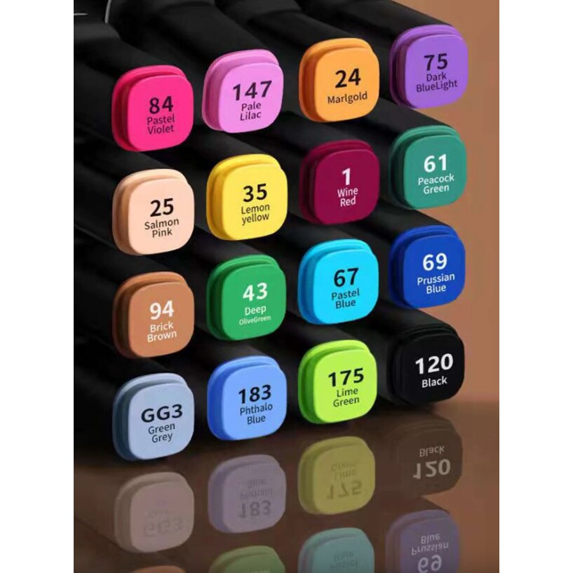Set 48 de carioci profesionale, multicolore, cu cerneala pe baza de ...