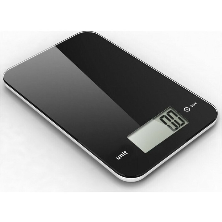 Cantar de bucatarie Crown CKS-415, 5 Kg, Touch, ecran mare, Sticla Neagra - eMAG.ro