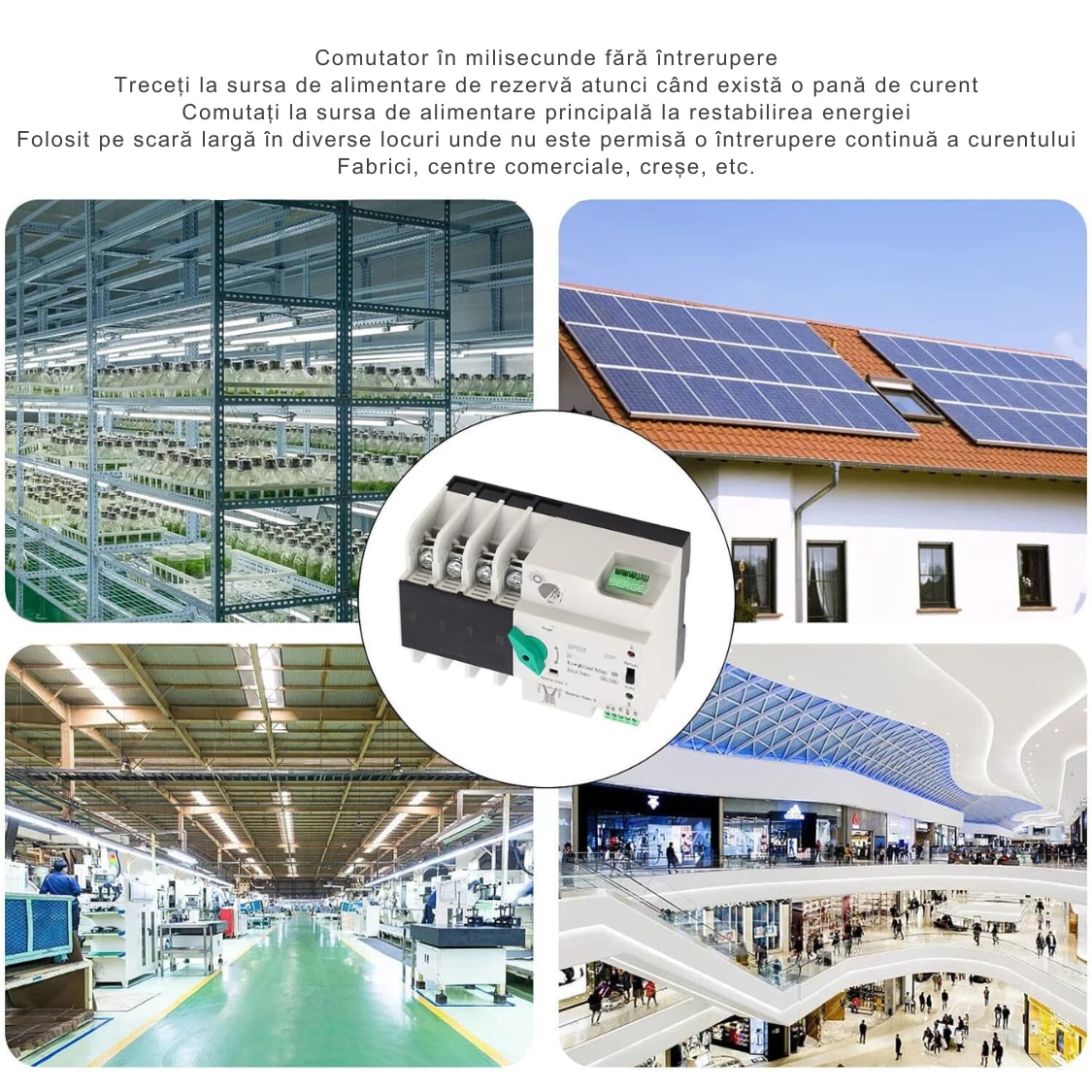 Comutator de transfer automat 63A de putere dubla trifazat neintrerupt ...