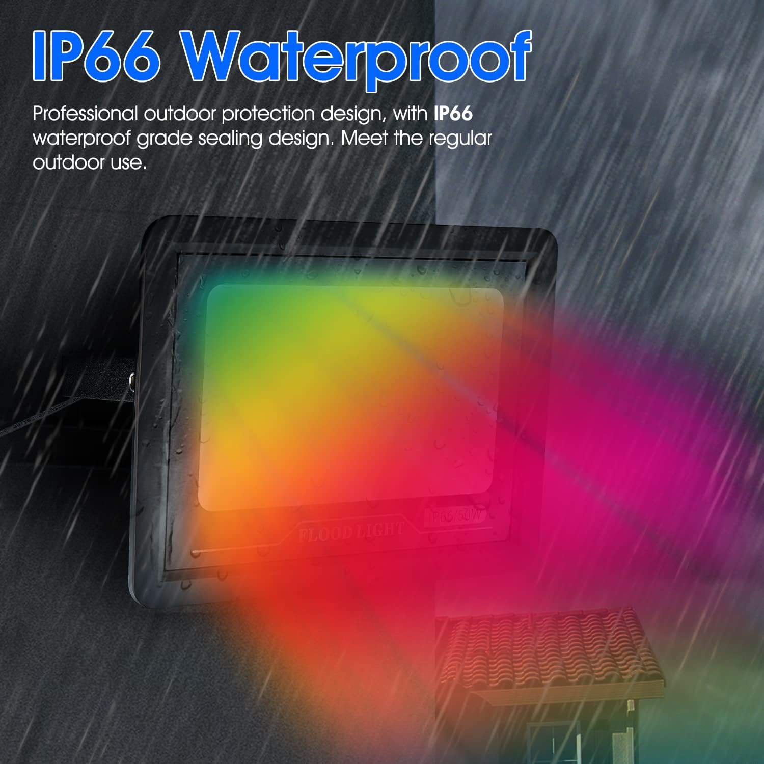 Set 2 proiector de gradina LED RGB Interior / Exterior, Lampa 50W cu ...