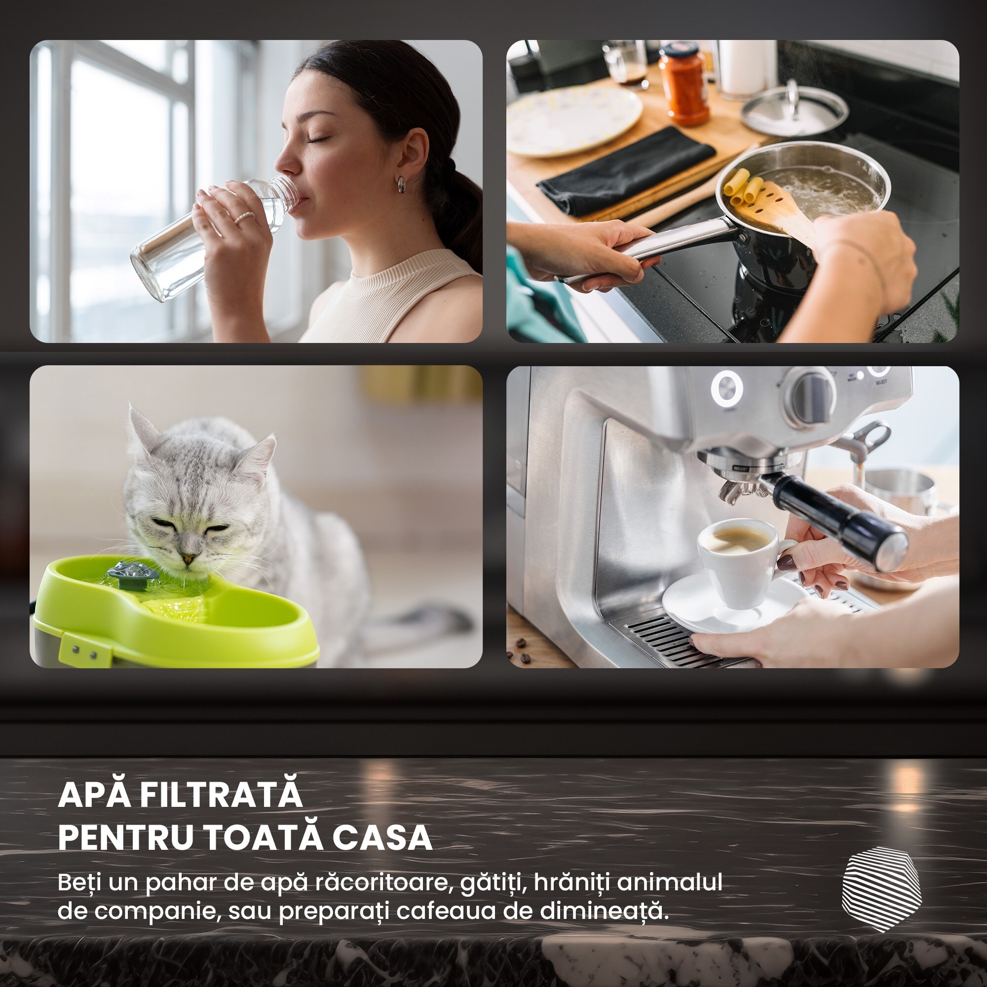 Filtru de apa, AquaWorks™ Complete, include baterie cu 3 cai, 5 stadii ...