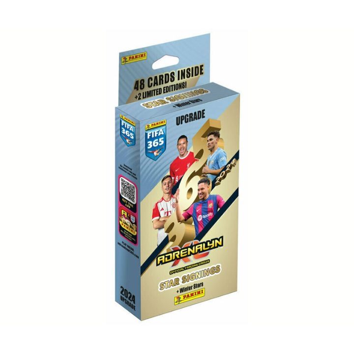 Set de carti FIFA 365 2024, Panini, 48 carti + 2 LE + cod online, 18 ...