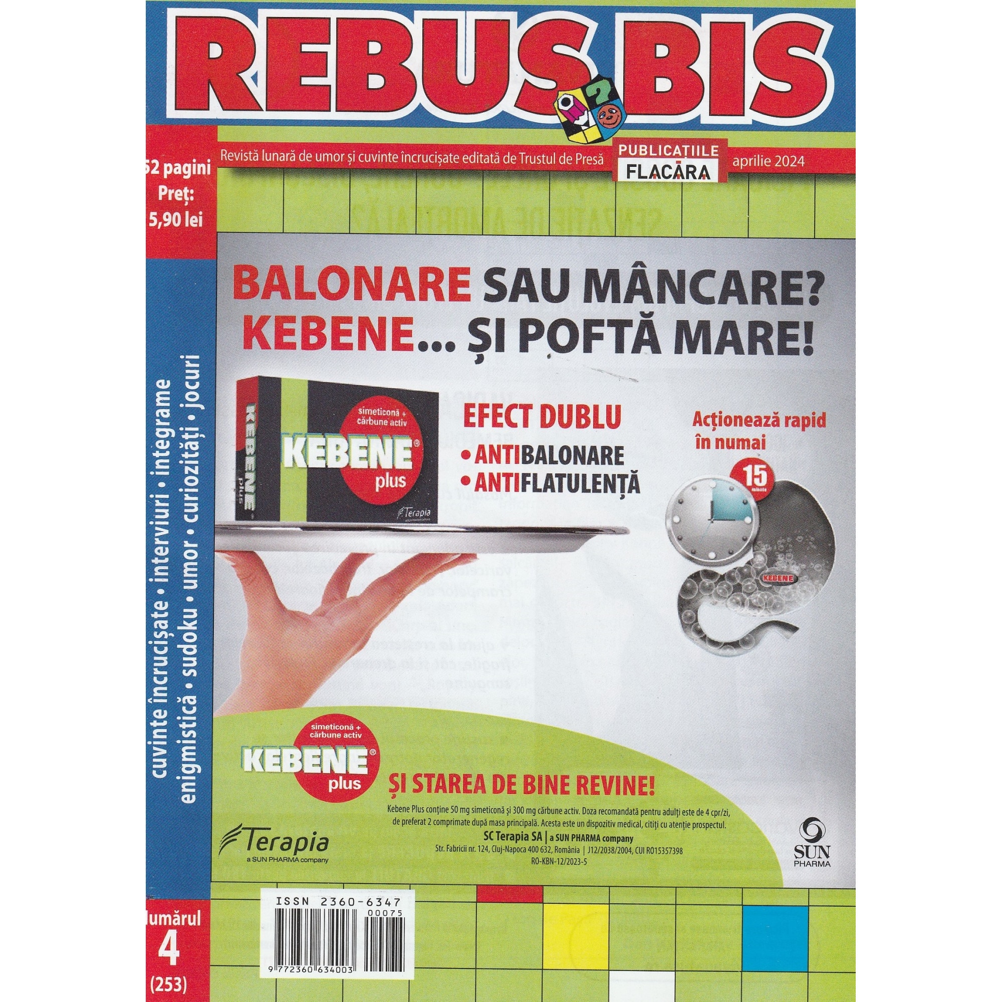 Rebus bis 4/2024 - umor si cuvinte incrucisate, Publicatiile Flacara ...