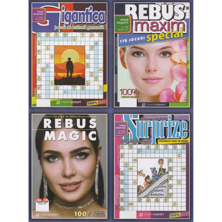 Pachet de integrame Gigantica, Surprize, Rebus Maxim special, rebus ...