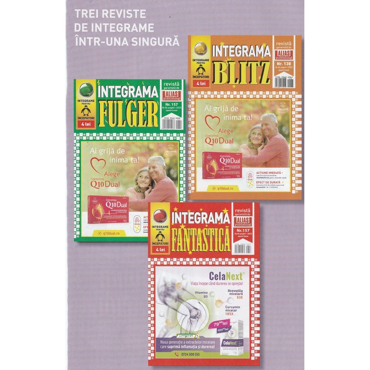 Integrame 3 in 1 numarul 109 (integrama blitz, integrama fulger ...