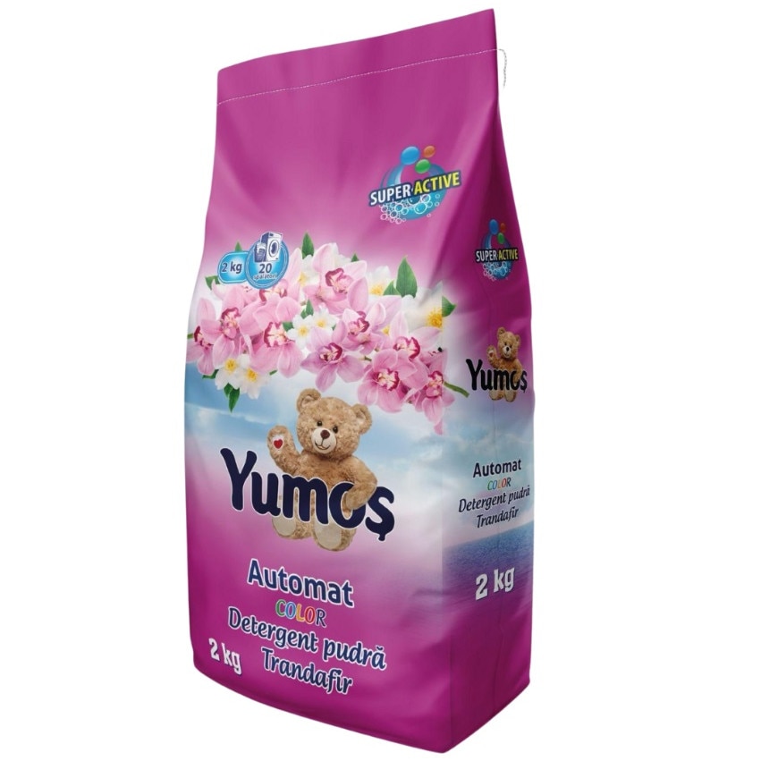 Detergent de rufe pudra Yumos trandafir color 2kg 20 spalari - eMAG.ro