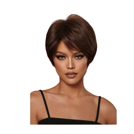 Peruca pentru femei, par scurt bob, cu breton, imita parul natural ...