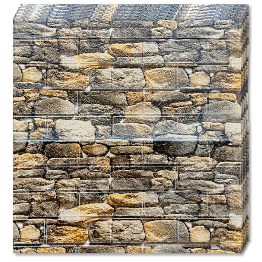 Set 30 x Placi Tapet 3D Tapetoo Home Decor®, Model Pietre Rotunjite ...