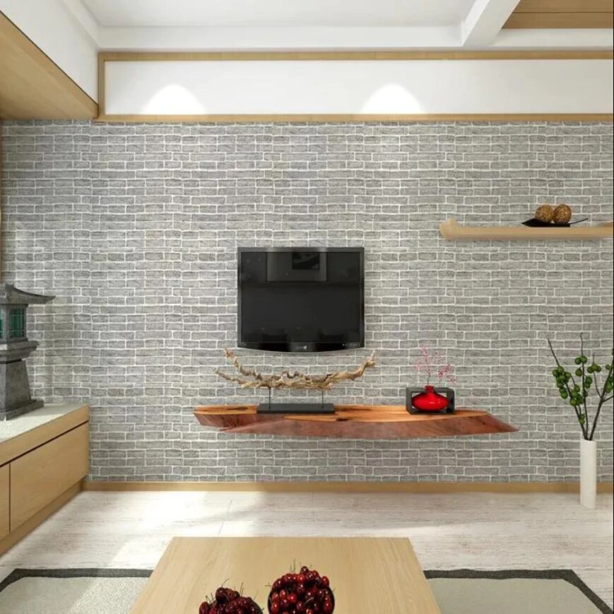 Set 20 x Placi Tapet 3D Tapetoo Home Decor®, Gri, 70 X 77 Cm, 2.5mm, 10 ...