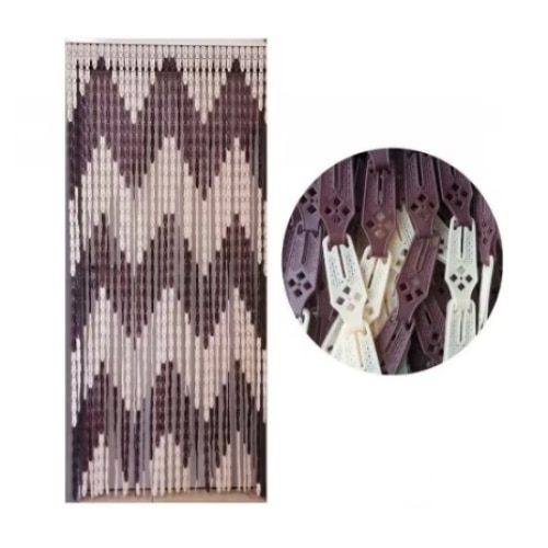 Perdea muste, MIRA N, 70 x 200cm, Bej/Maro - eMAG.ro