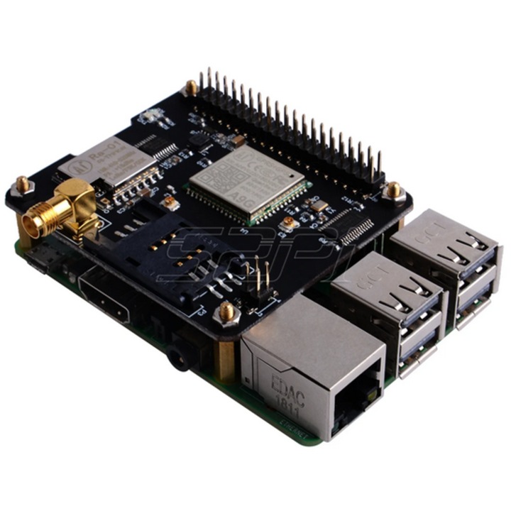 Modul DockerPi IoT Node(A) cu GSM, GPS, LoRa pentru Raspberry Pi - eMAG.ro