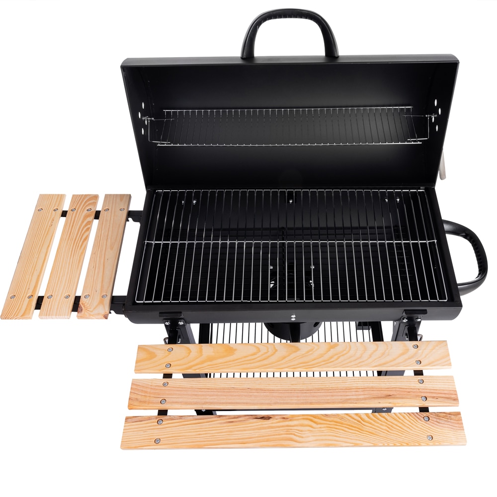 Gratar cu carbuni Lehmann Nevada, capac cu incuietoare, roti, 2 rafturi ...