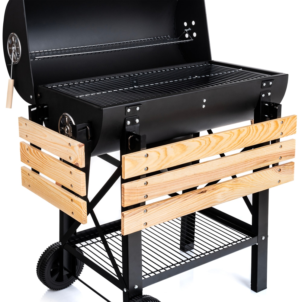 Gratar cu carbuni Lehmann Nevada, capac cu incuietoare, roti, 2 rafturi ...