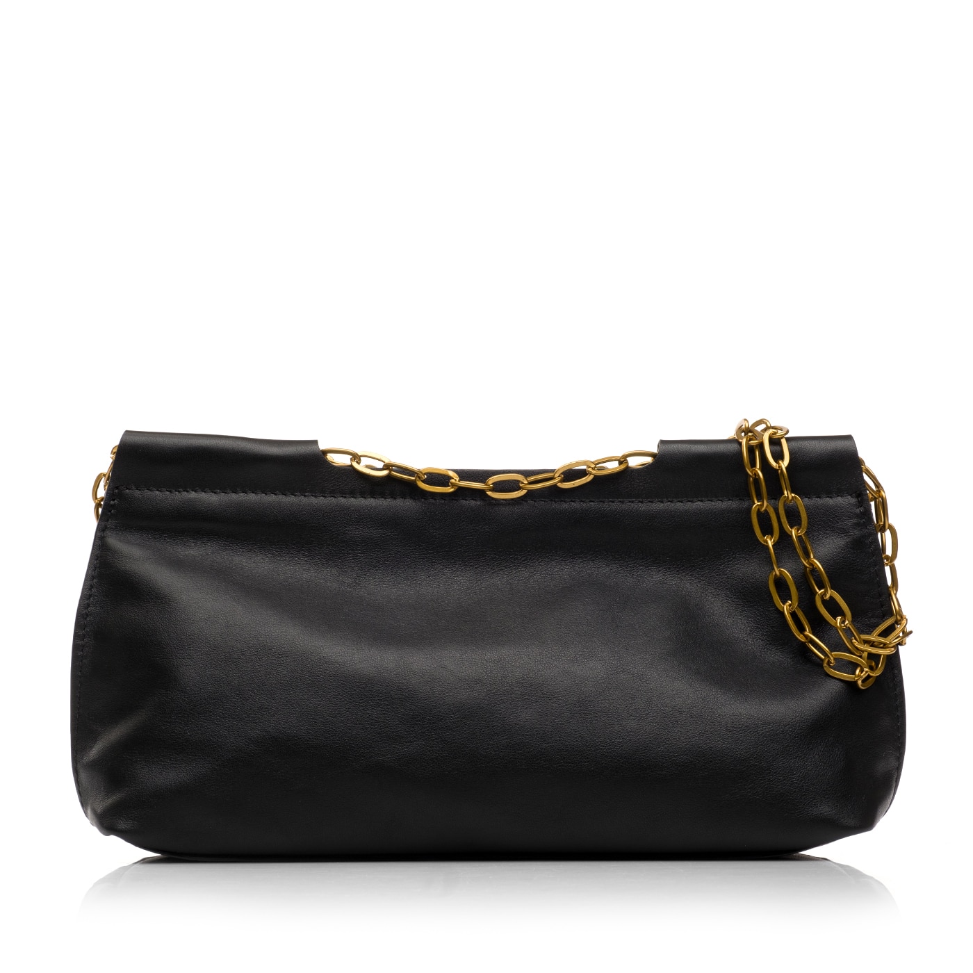 Geanta dama, Musette NADINE PM, Piele naturala, negru, 28 x 5 x 16 cm ...