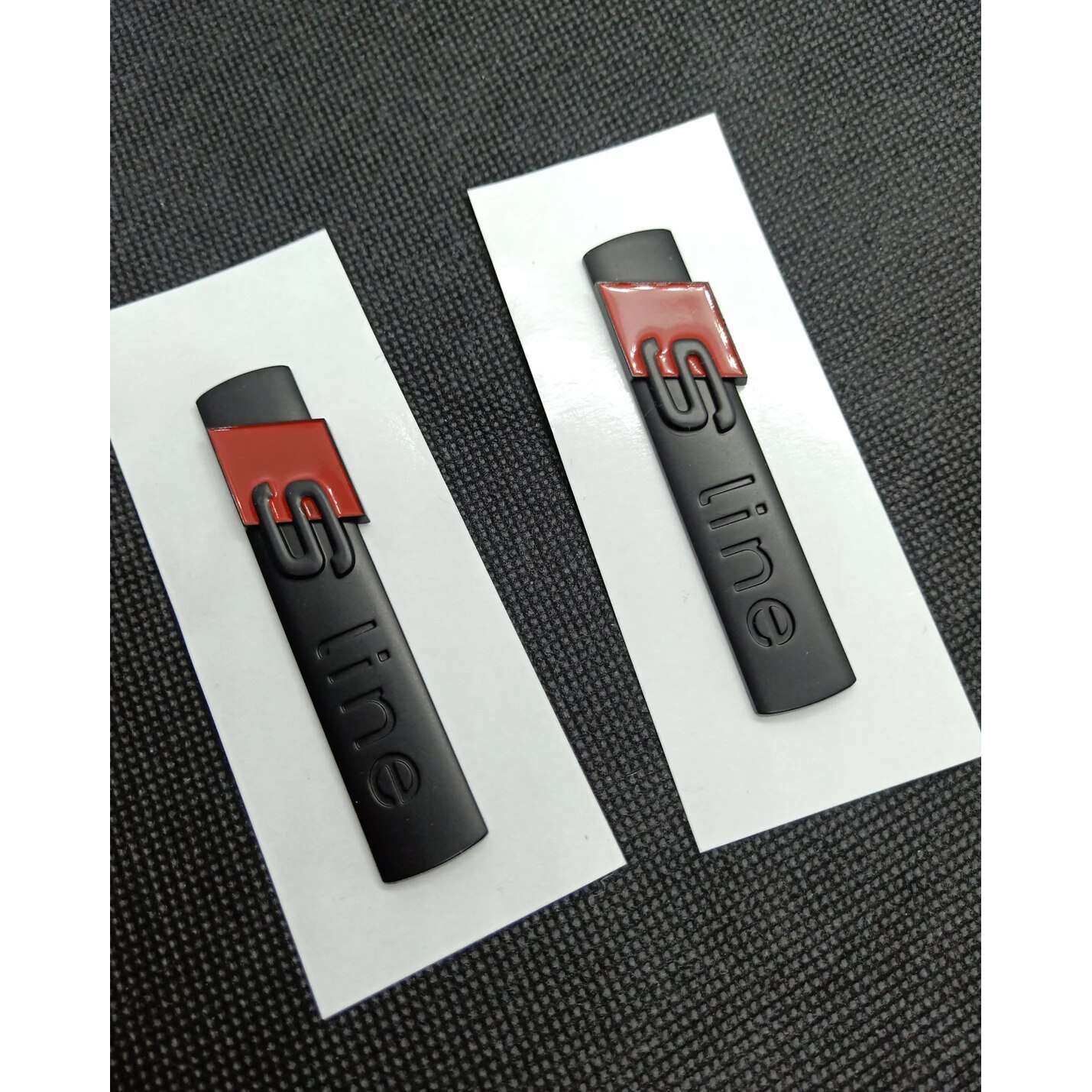 Set 2 Embleme Metalice cu Logo Sline pentru Aripa compatibile cu AUDI ...
