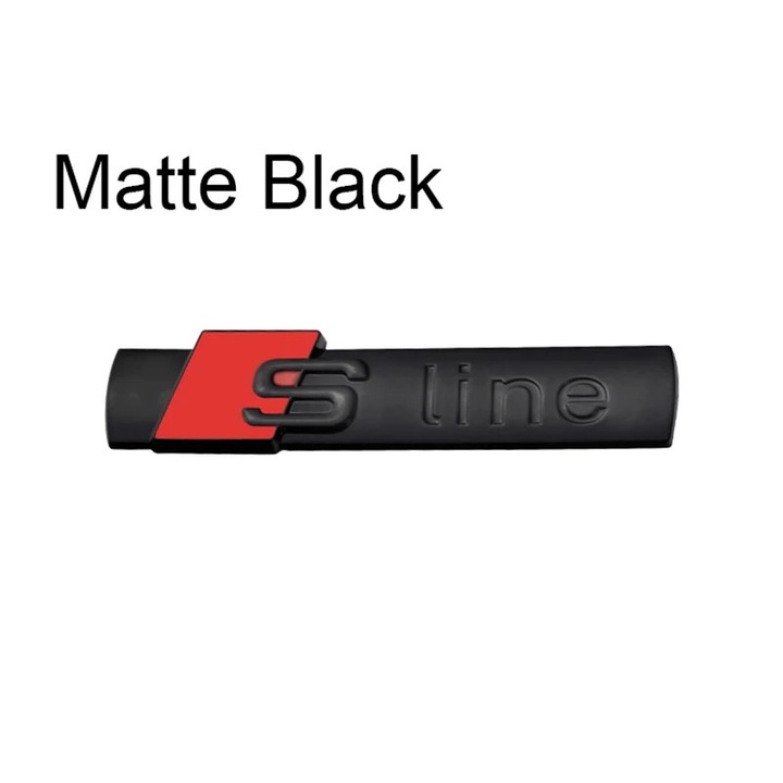 Emblema Metalica cu Logo Sline pentru Aripa compatibila cu AUDI, Negru ...