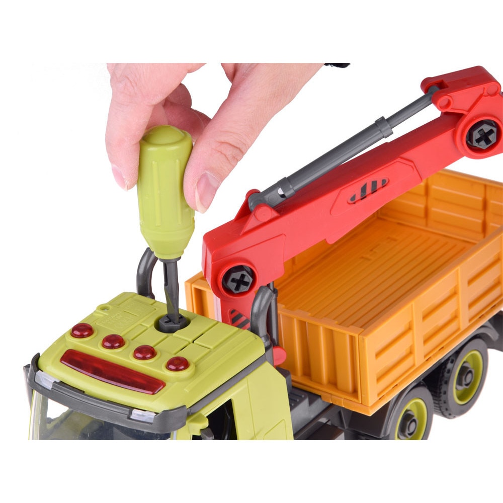 Camion cu macara cu insurubare cu macara mobila si efecte sonore - eMAG.ro