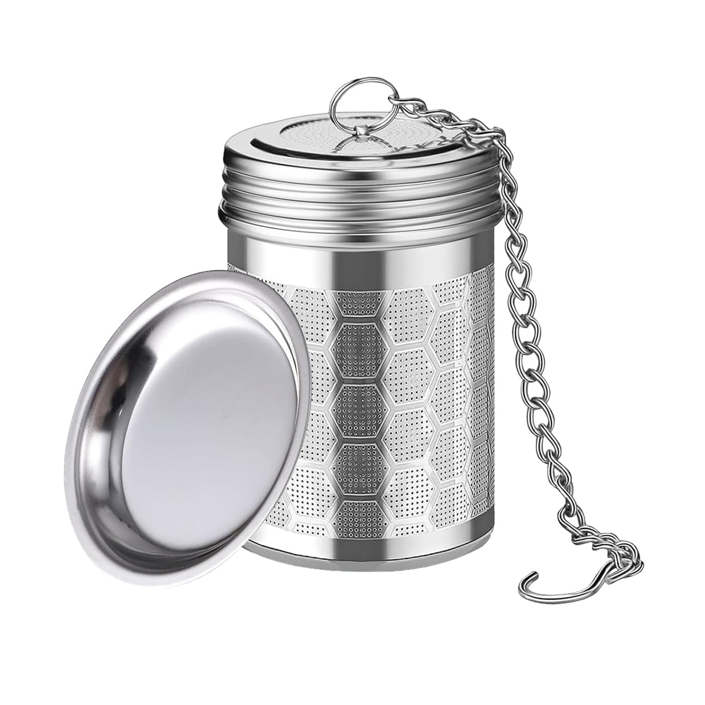 Infuzor de ceai COMEWE, plasa extra fina, cu tava picurare, 3.8x3.8x6cm ...