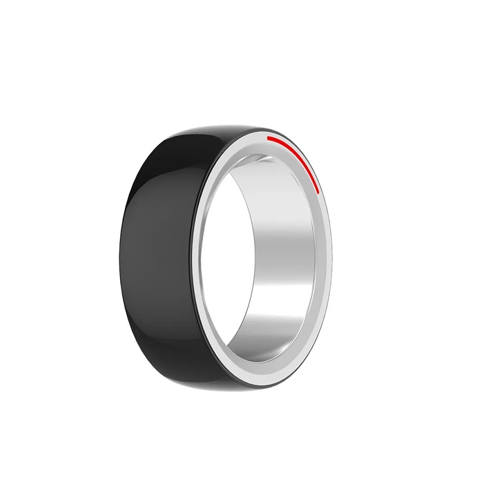 Inel Inteligent Smart Health Ring, Ceramica Inox 65mm, Functii Fitness ...
