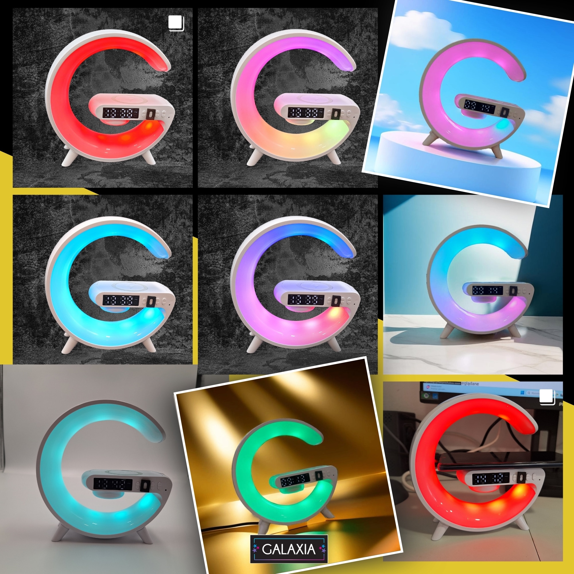 Lampa Smart LED RGB Alb Galaxia®, lumina de noapte, noapte, jocuri de ...