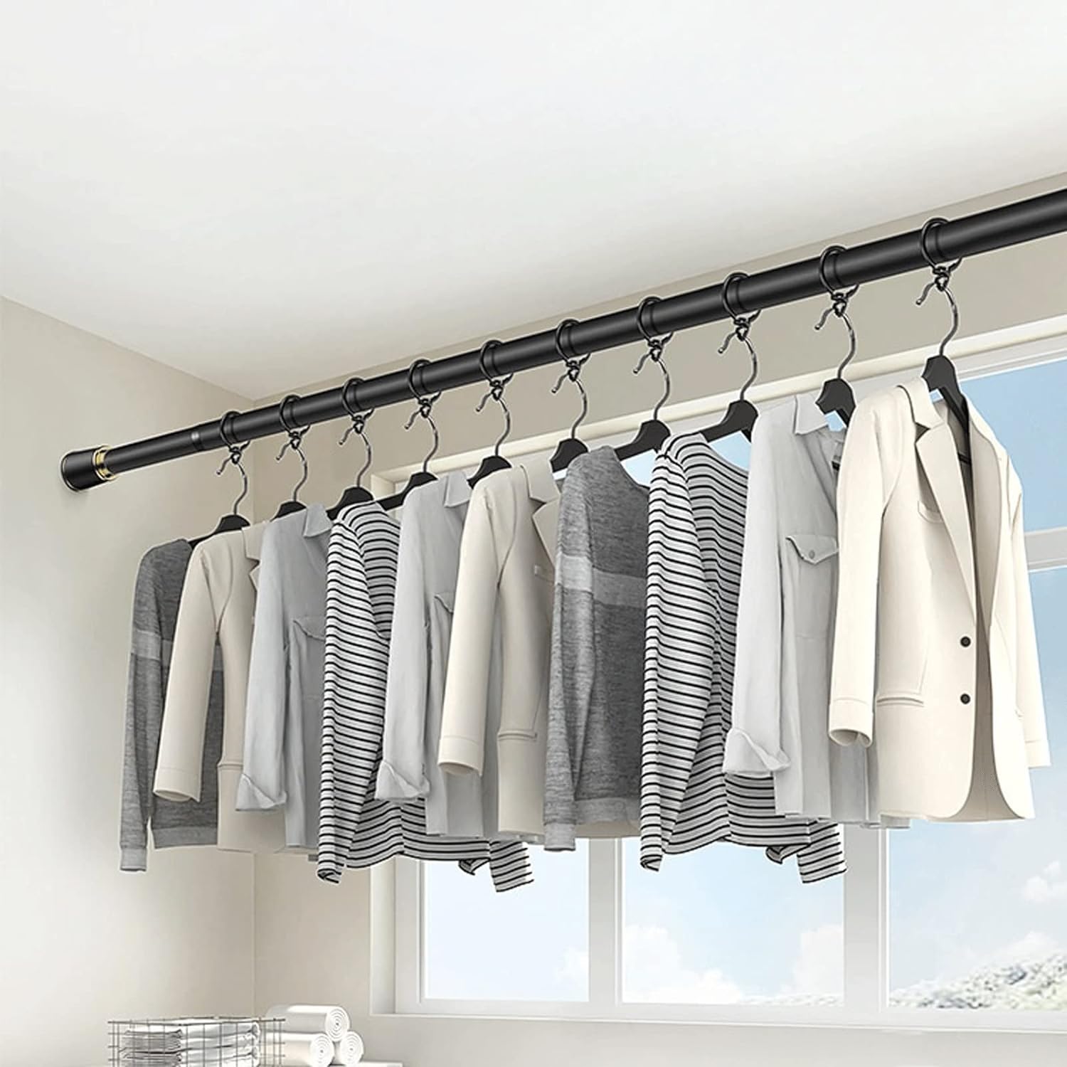 Galerie pentru perdea, extensibila 160-250cm, fixare arc pretensionat ...