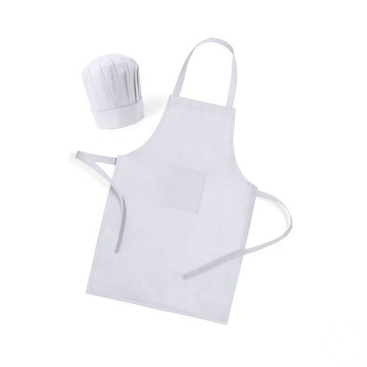 Set de bucatarie pentru copii, sort si boneta, 4-10 ani, material ...