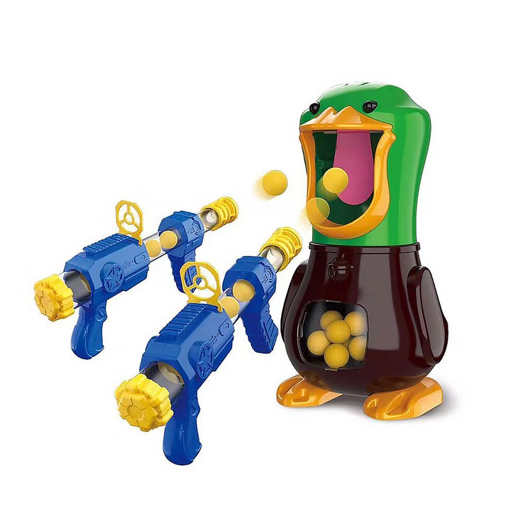 Joc tragere la tinta Impusca Rata, 2 pistoale, 24 mingi de spuma - eMAG.ro