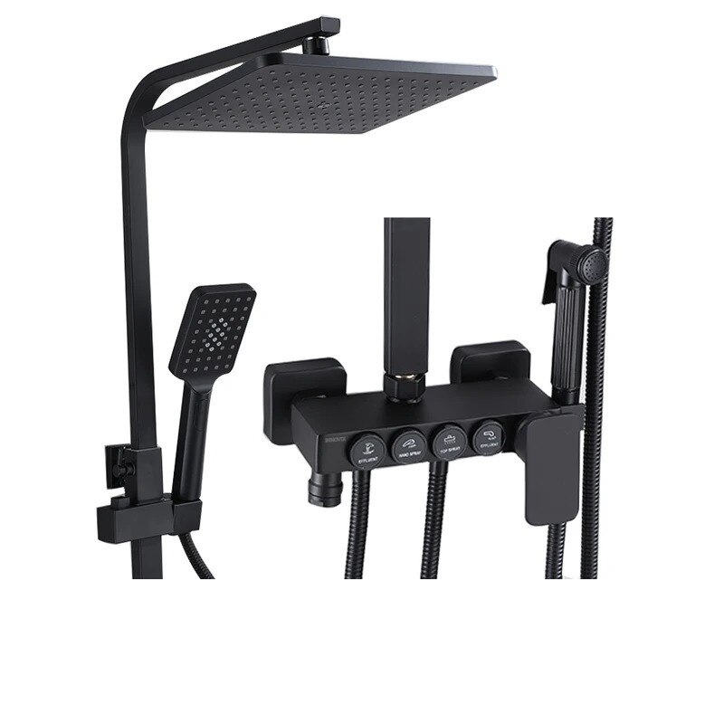 Set de dus INNOVIX, Cap de Dus cu Efect de Ploaie si Dus Manual cu 3 ...