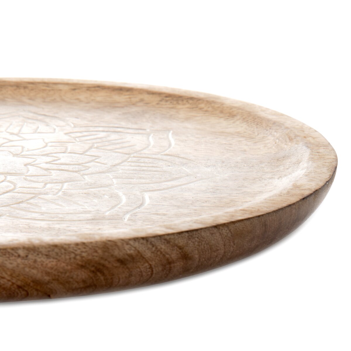 Tava servire Tava decorativa FLOAR din lemn de mango 30 cm HOMLA - eMAG.ro