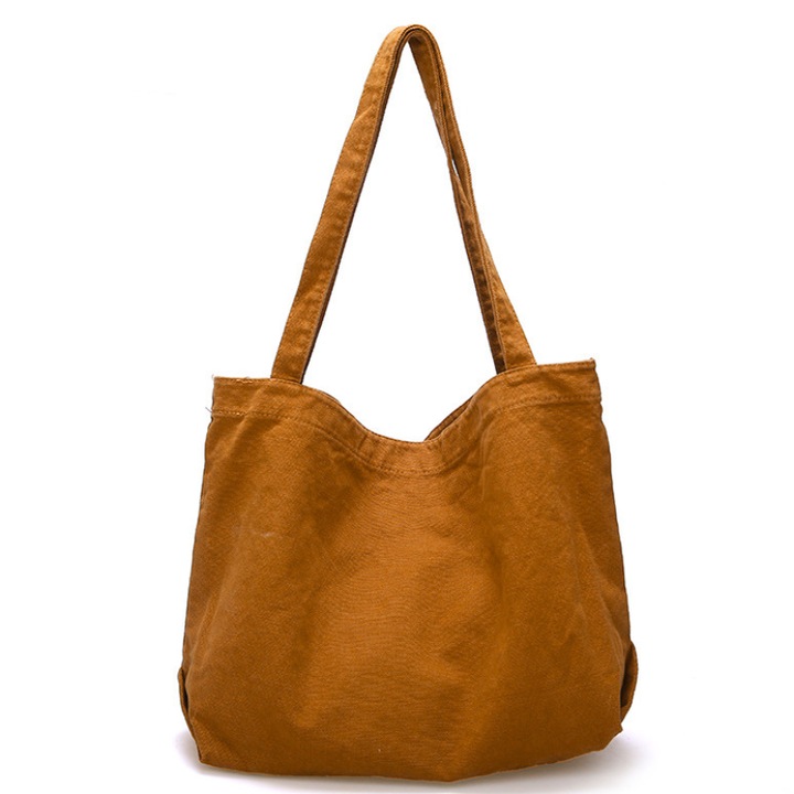 Geanta Tote din Bumbac, Ledera, tip Shopper, Sacosa, Panza model Canvas ...