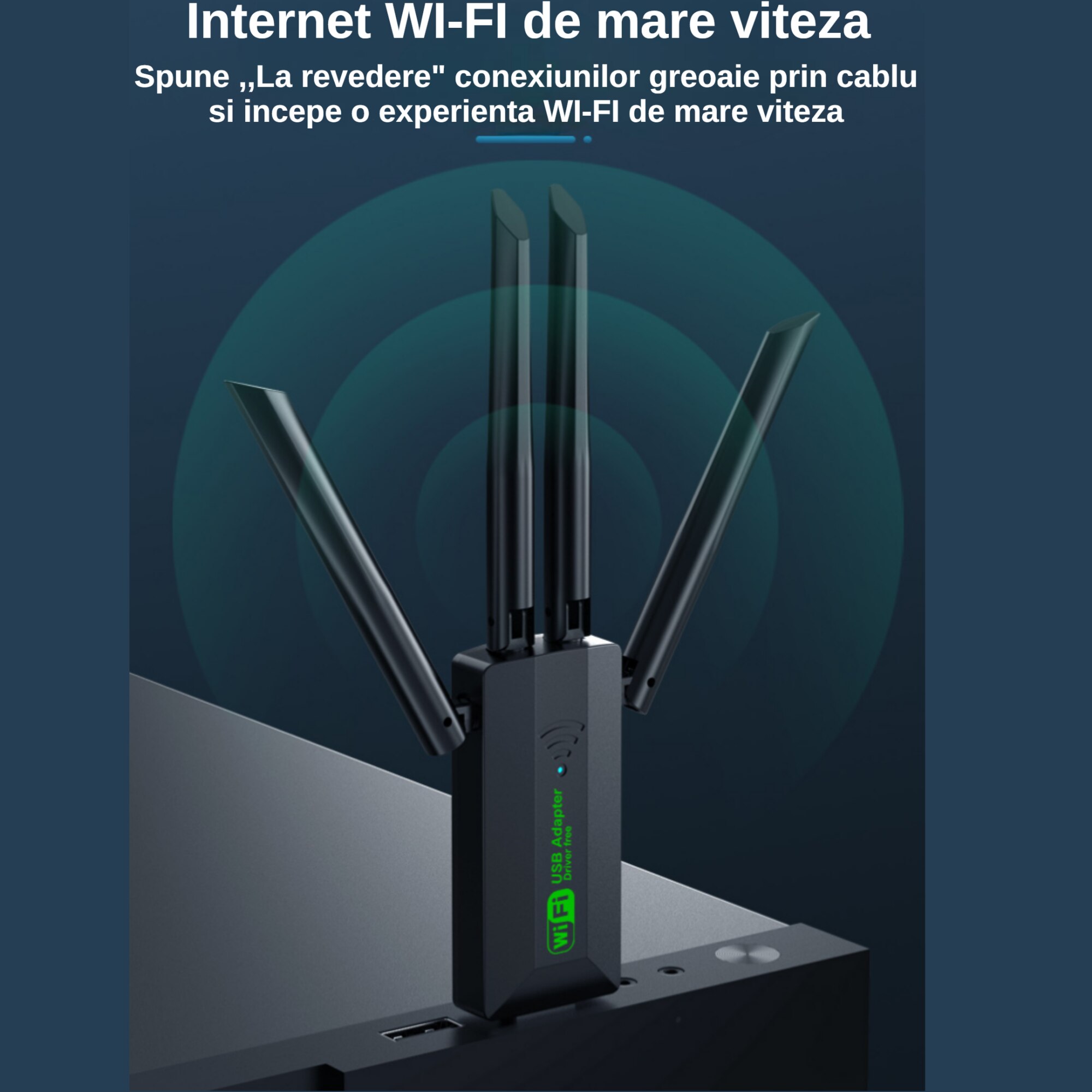 Adaptor Wireless WI-FI BiXXBi Gigabit 1, Dual-Band 2.4G/5G, 1200Mbps ...