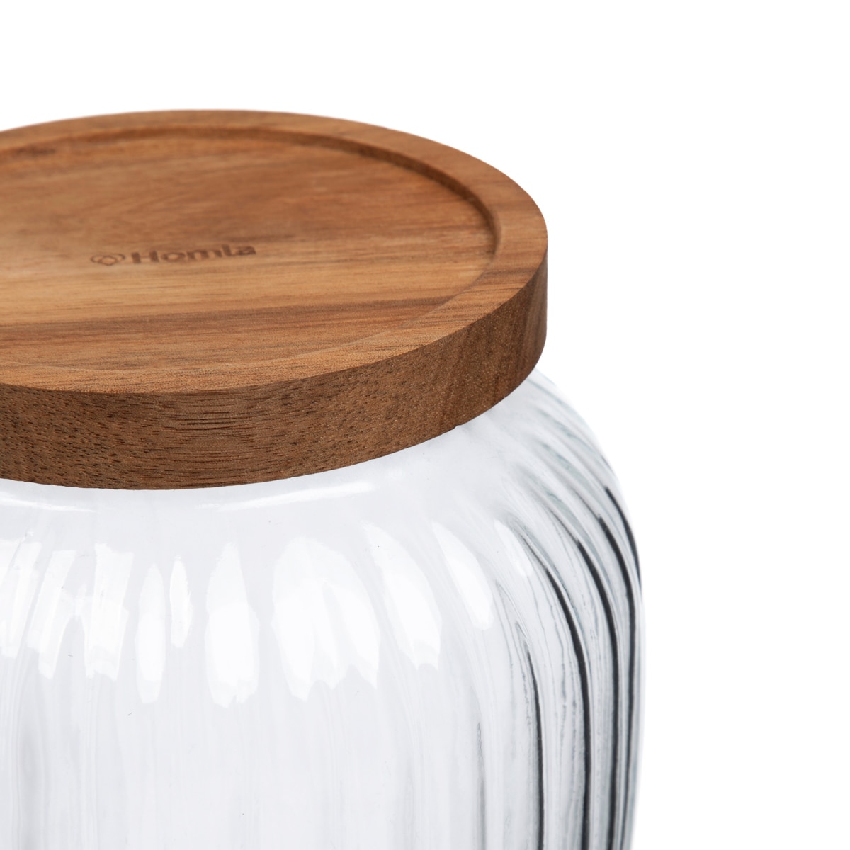 Recipient canelat PAVO cu capac de acacia 19 x14 cm HOMLA - eMAG.ro