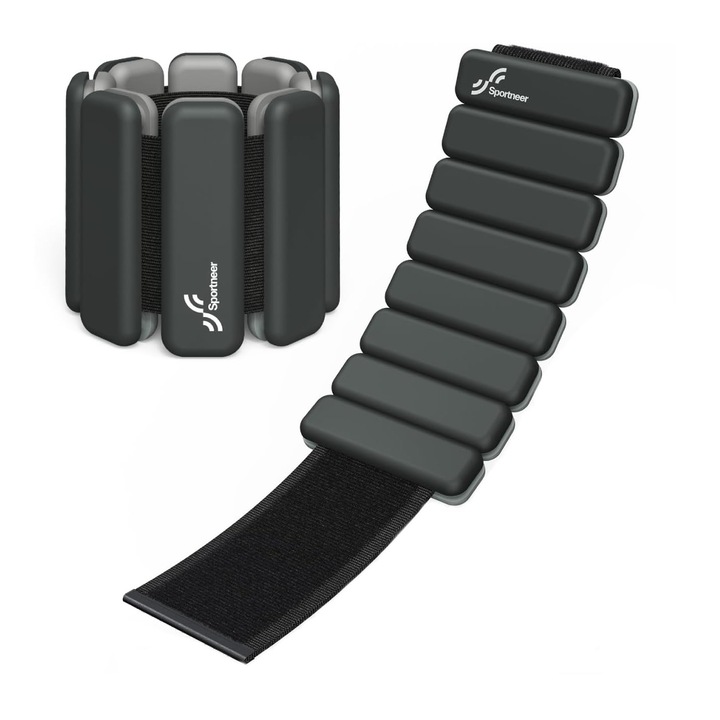 Set 2 Greutati Sportneer, Pentru Incheietura Mainii Si Gleznei, Silicon ...