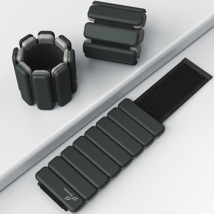 Set 2 Greutati Sportneer, Pentru Incheietura Mainii Si Gleznei, Silicon ...