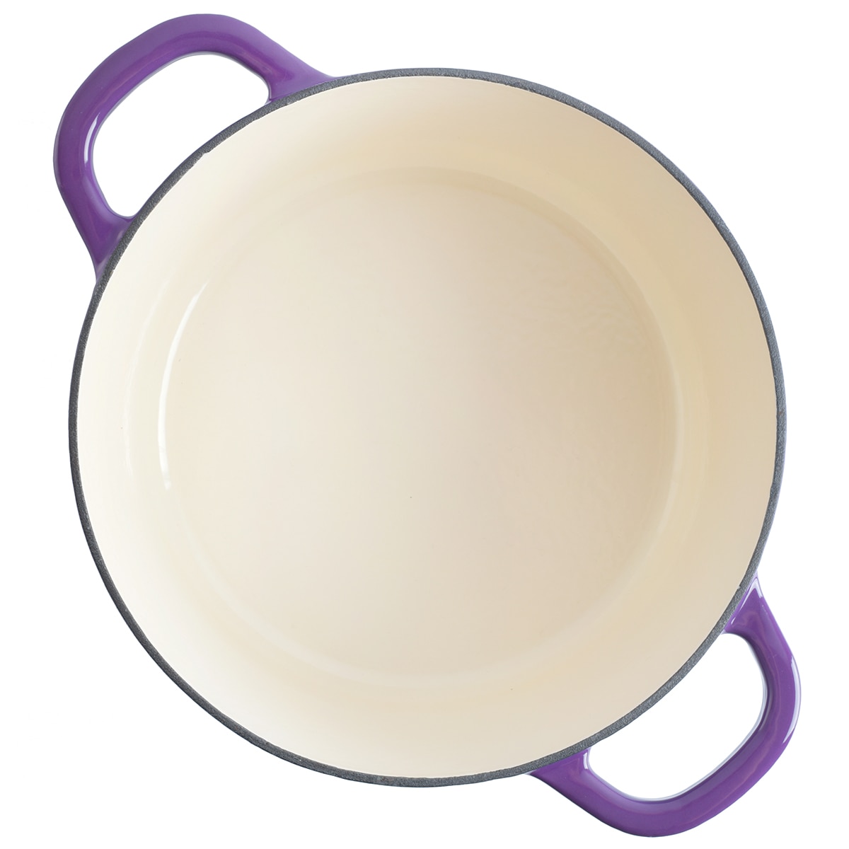 Vas cuptor cu capac, Crock-Pot, fonta emailata, rotund, lavanda, 6.6L ...