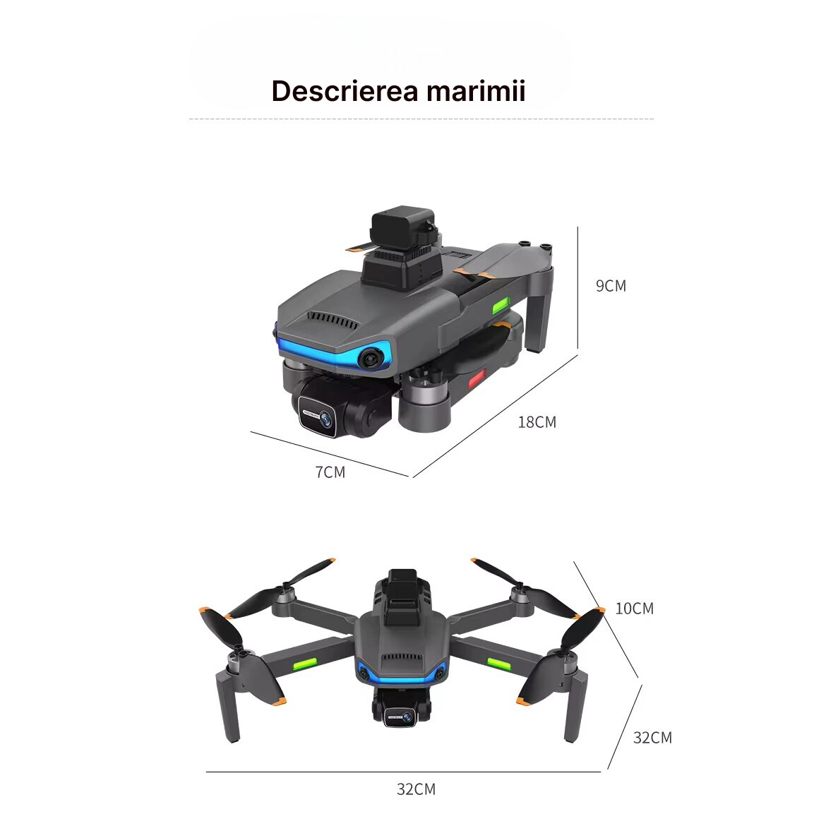 Drona profesionala cu camera 8k, AE3 Pro Max, evitare obstacole ...